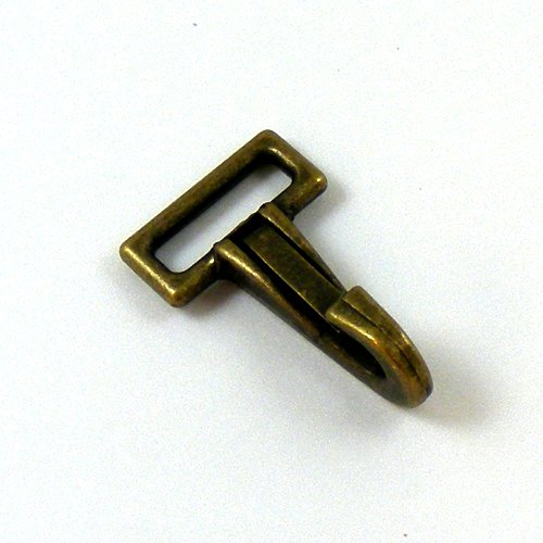 Mini Snap Clip Antiqued Brass Effect 19mm Eye - artisanleather.co.uk