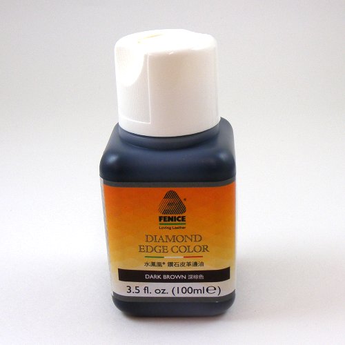 Fenice Diamond Edge Color DARK BROWN 100ml - artisanleather.co.uk