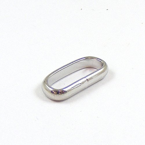 Nickel Plated Belt Loop - Strip Formed - 19mm - artisanleather.co.uk