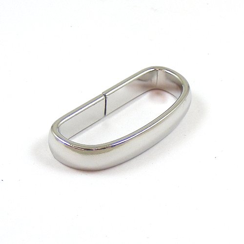 Nickel Plated Belt Loop - Strip Formed - 38mm - artisanleather.co.uk