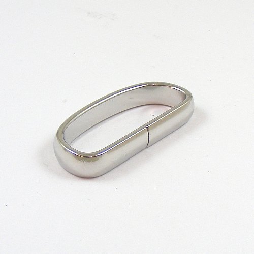 Nickel Plated Belt Loop - Strip Formed - 38mm - artisanleather.co.uk