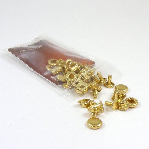 10mm Brass Plated Press Studs - artisanleather.co.uk