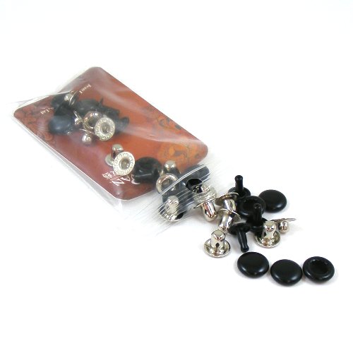10mm Black Press Studs - artisanleather.co.uk