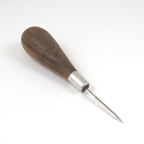 Extra Large Barnsley Sewing Awl - Walnut Handle - artisanleather.co.uk