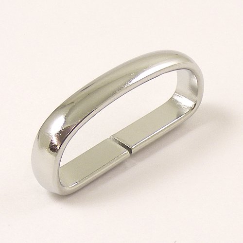 Nickel Plated Belt Loop - Strip Formed - 38mm - artisanleather.co.uk