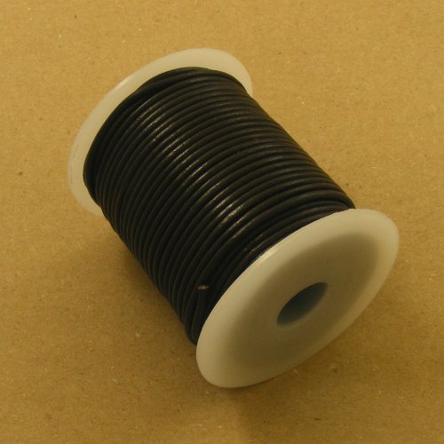 Dark Brown 2mm Round Leather Lacing 25 Metres - artisanleather.co.uk