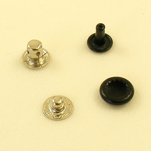 10mm Black Press Studs - artisanleather.co.uk