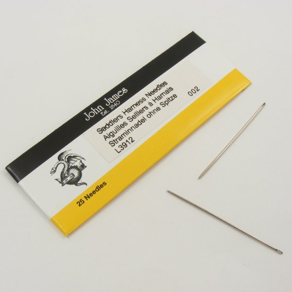 Large Saddlers Harness Needles - No 2 Size - artisanleather.co.uk