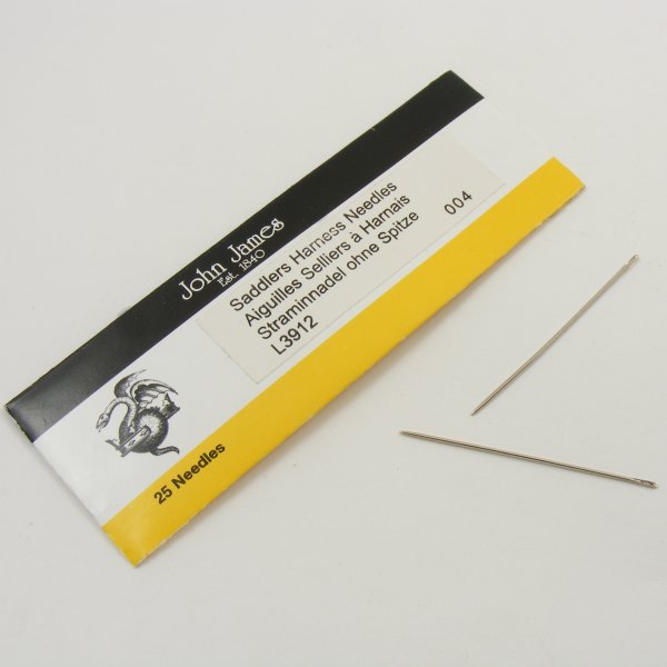 Small Saddlers Harness Needles - No 4 Size - artisanleather.co.uk