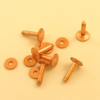 Copper / Brass Rivets with Washers - artisanleather.co.uk